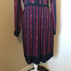 Modcloth | Dresses | Modcloth Bumble Bee Pleated Stripped Blue Dress ...